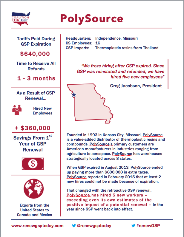 GSP Company Profile: PolySource in Independence, Missouri – Renew GSP Today