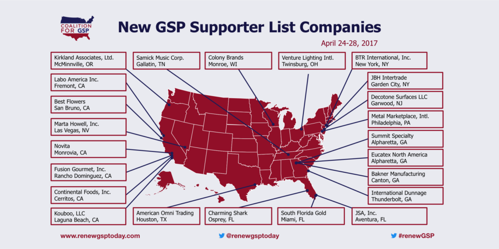 23 Companies Join GSP Supporter List During Week of April 24 – Renew ...