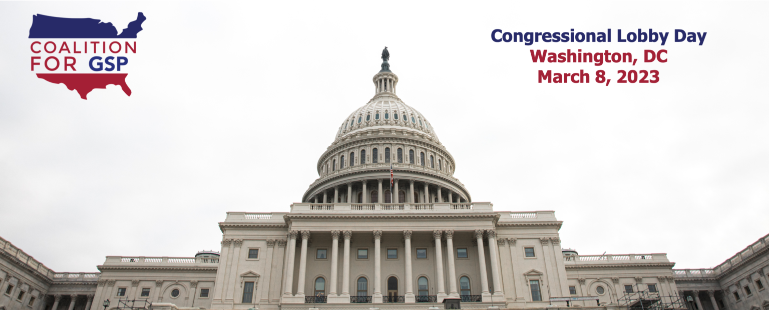 GSP Congressional Lobby Day – March 2023 – Renew GSP Today